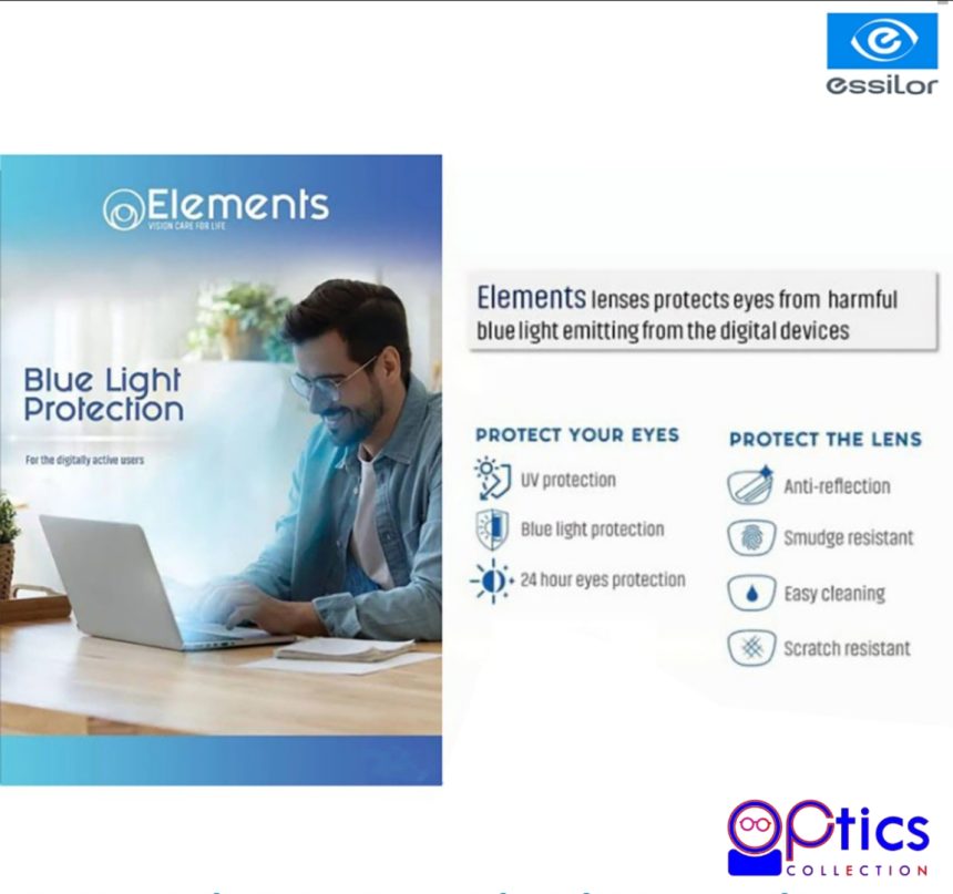 SFV essilor® Elements SAP UV Blue cut 1.56 Index – Optics Collection